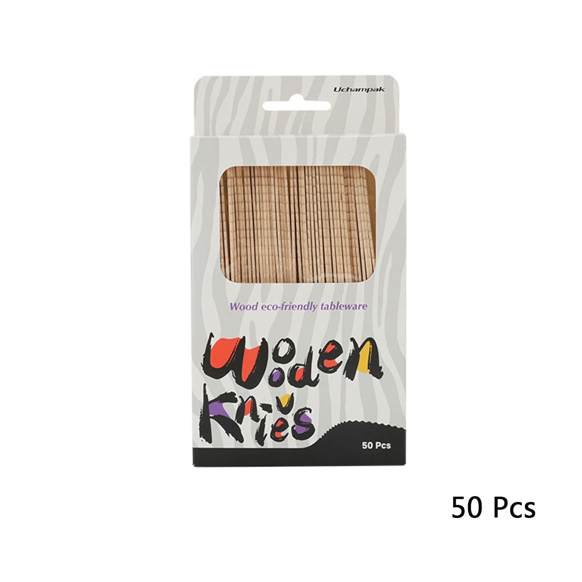 Wooden Disposable Knives with Cutlery, 50 Count (1Pack) - Walmart.com