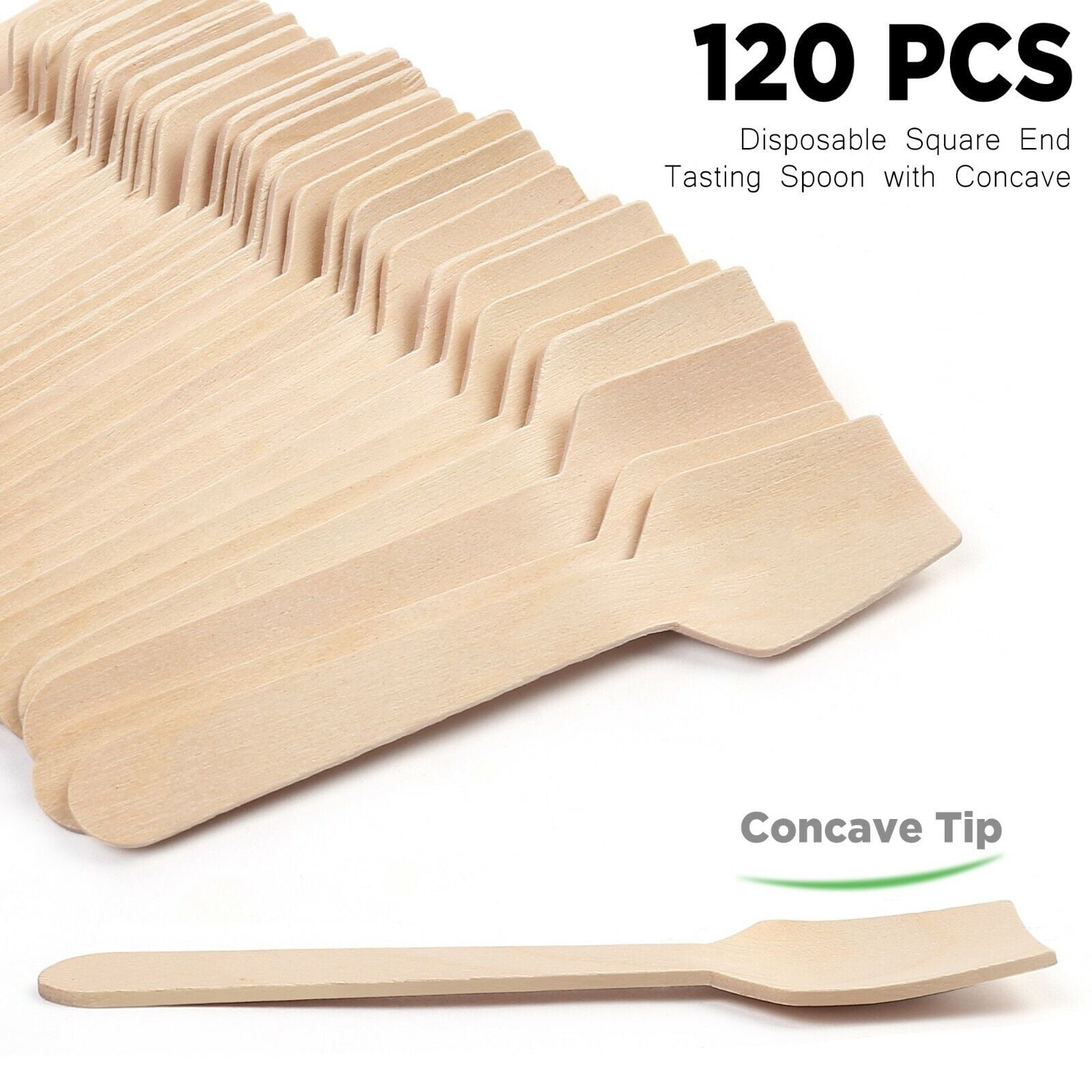 Wooden Disposable Tea Spoons Biodegradable/Compostable Pack of 120ct ...
