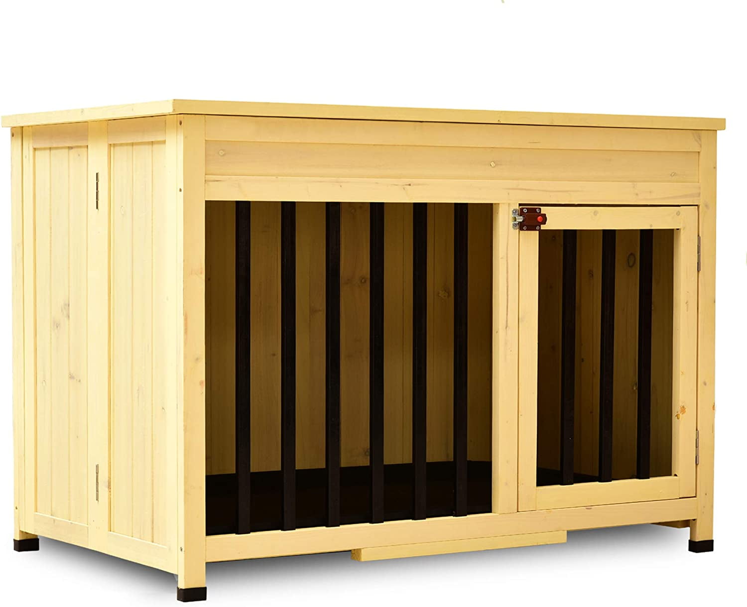 Wooden Dog Crate Furniture, Dog Kennel Pet House End Table, Solid Wood ...
