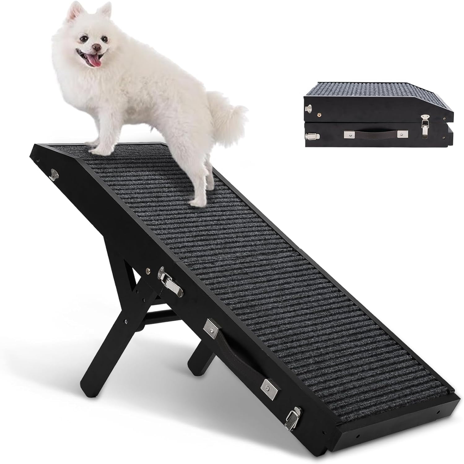Wooden Dog Ramp for Couch High Bed, Non Slip Pet Ramps for Small Dogs ...