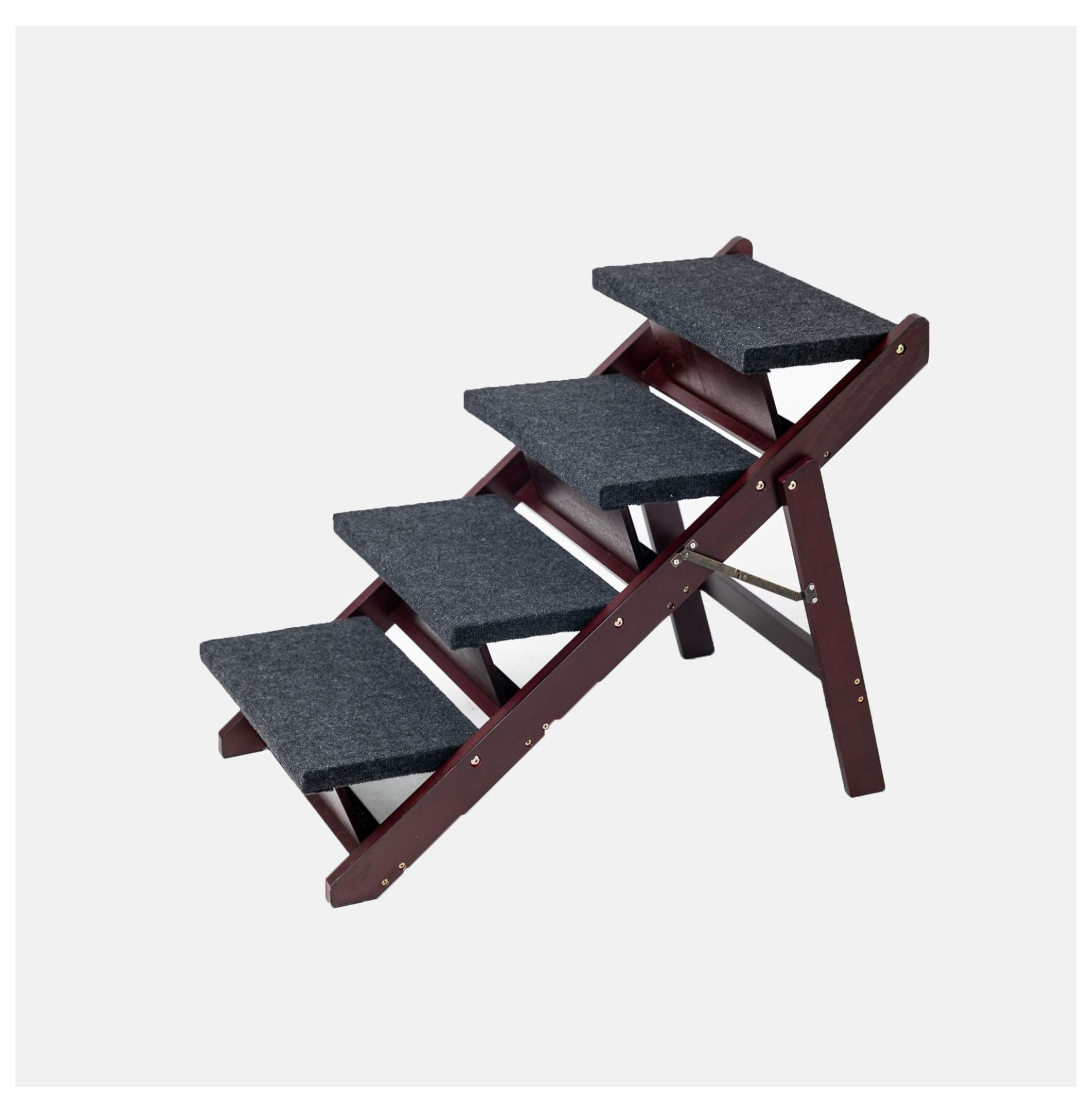 Wooden Dog Stairs 4 Level - Foldable Pet Steps for Beds & Cars ...