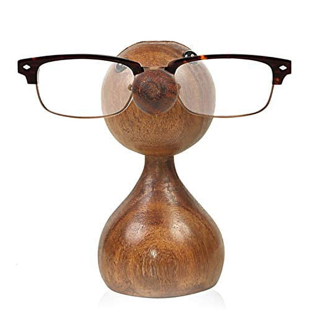 Wooden Doll Shaped Eyeglass Holder Stand Spectacle Stand Holder ...