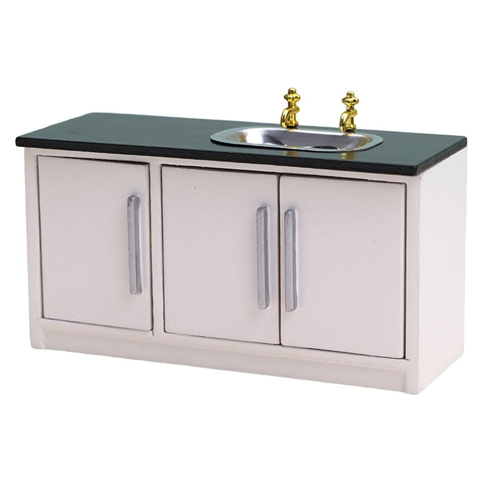 Wooden Dollhouse Kitchen Sink 1/12 for Children Photography Props ...
