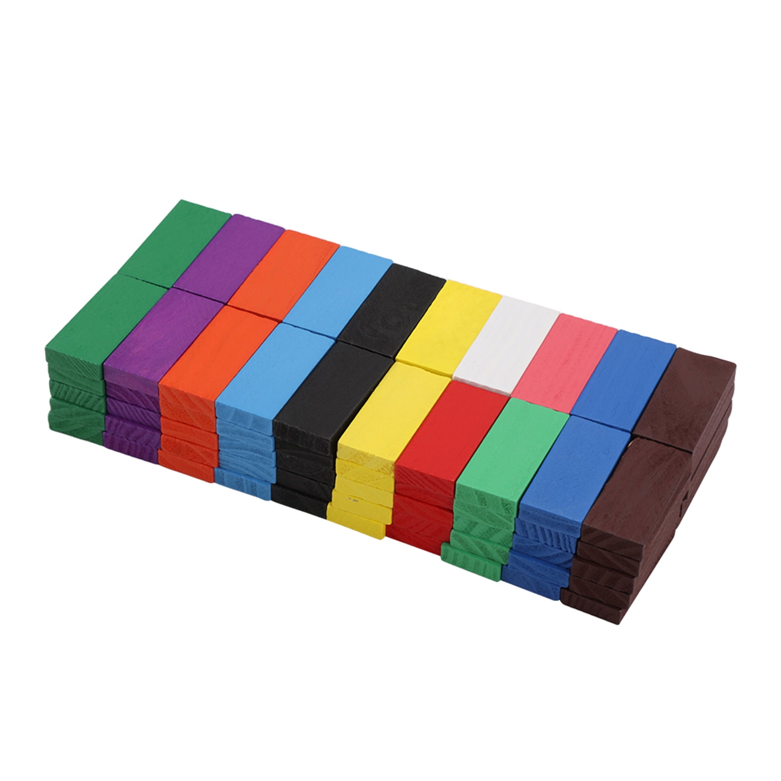 Wooden Domino Blocks for Kids, Creative Play Building Blocks, 100Pcs ...