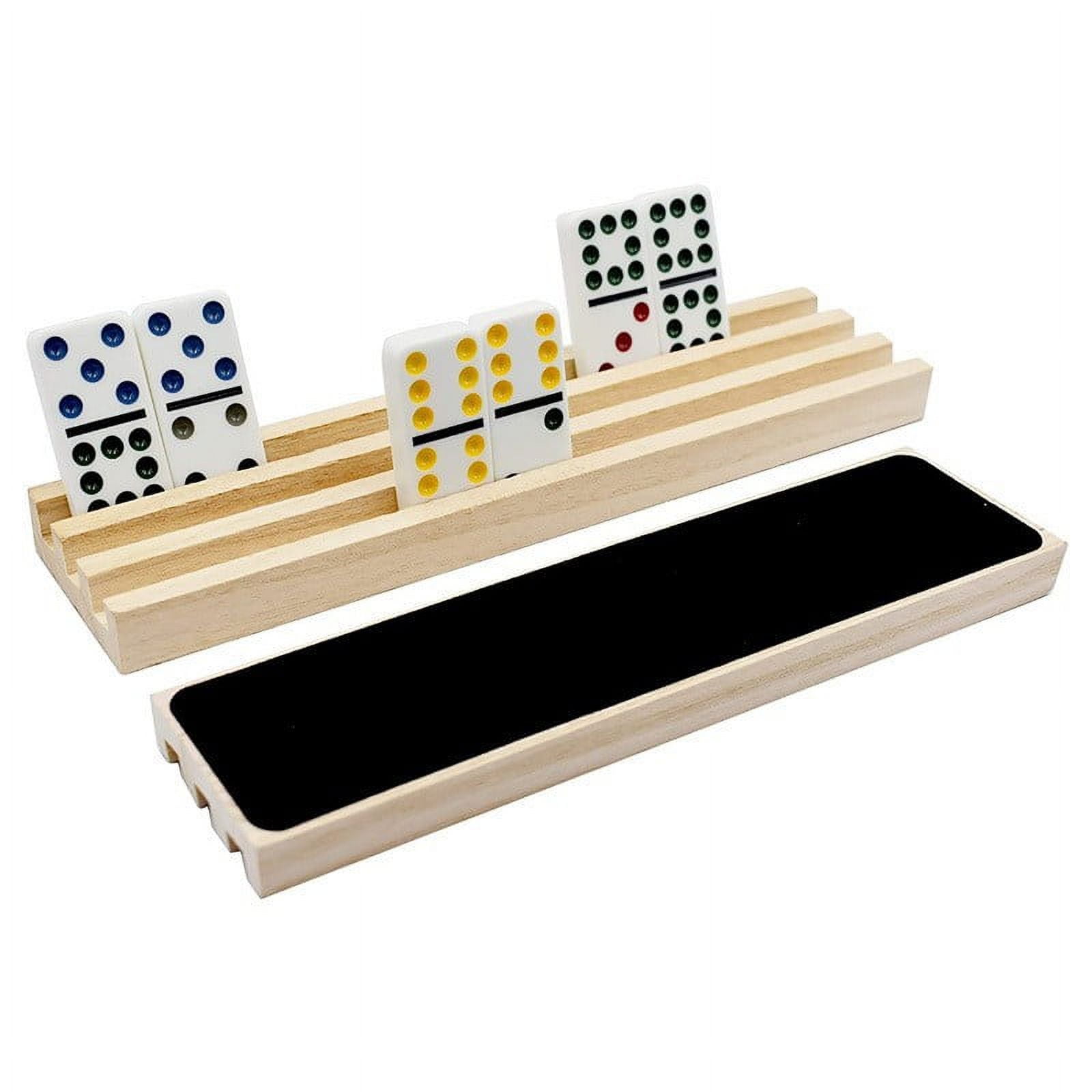 Wooden Domino Rack Professional Domino Holder Domino Tiles Game Rack ...