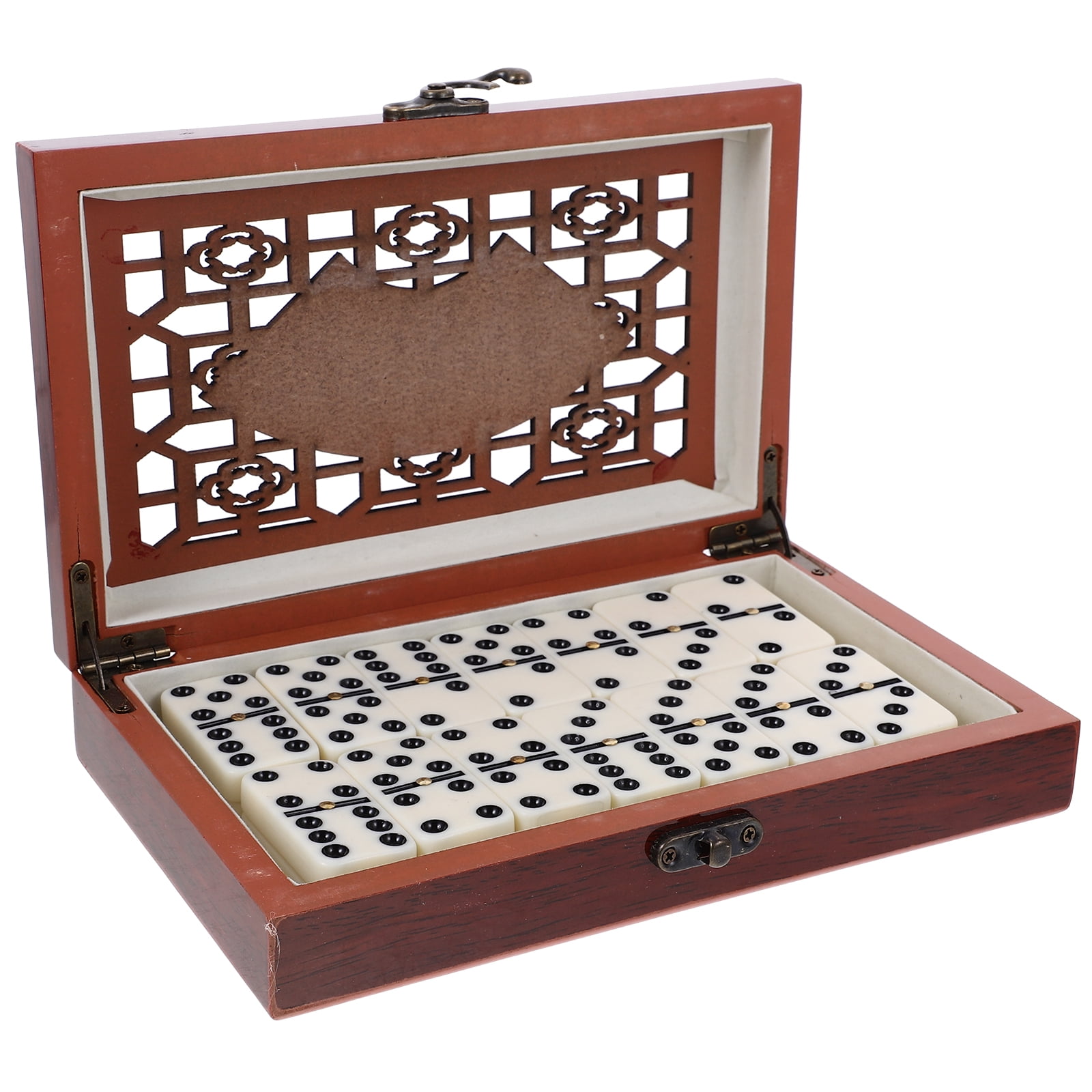 HEALEEP Professional Dominoes Set Simple Design Brown 1 Set ...