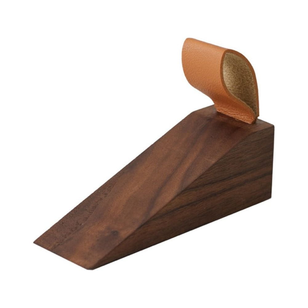 Wooden Door Stopper Solid Wood Non-Slip Heighten Door Wedges Safety ...