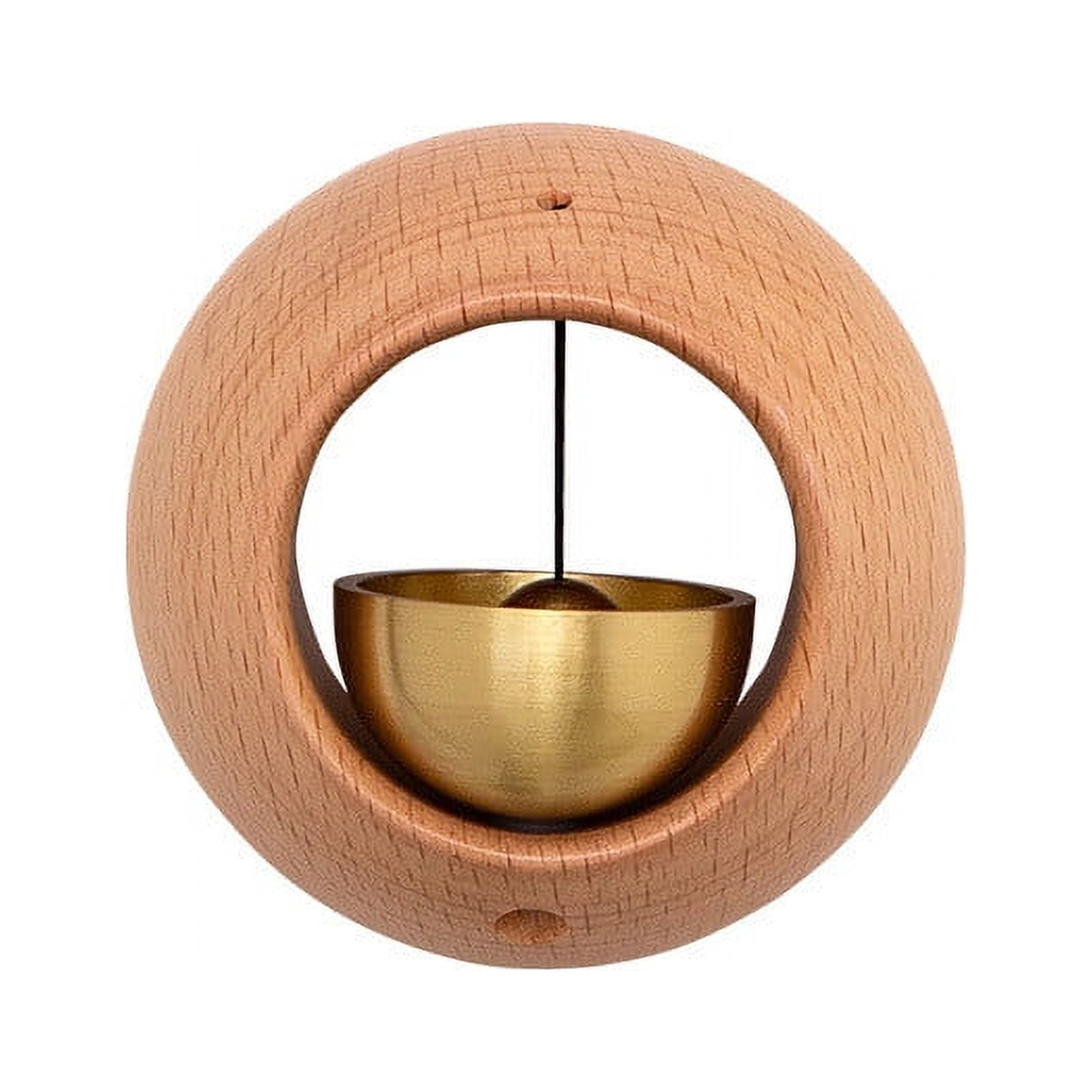 Wooden Dopamine Doorbell Entry Reminder Small Round Wind Chime Suction ...