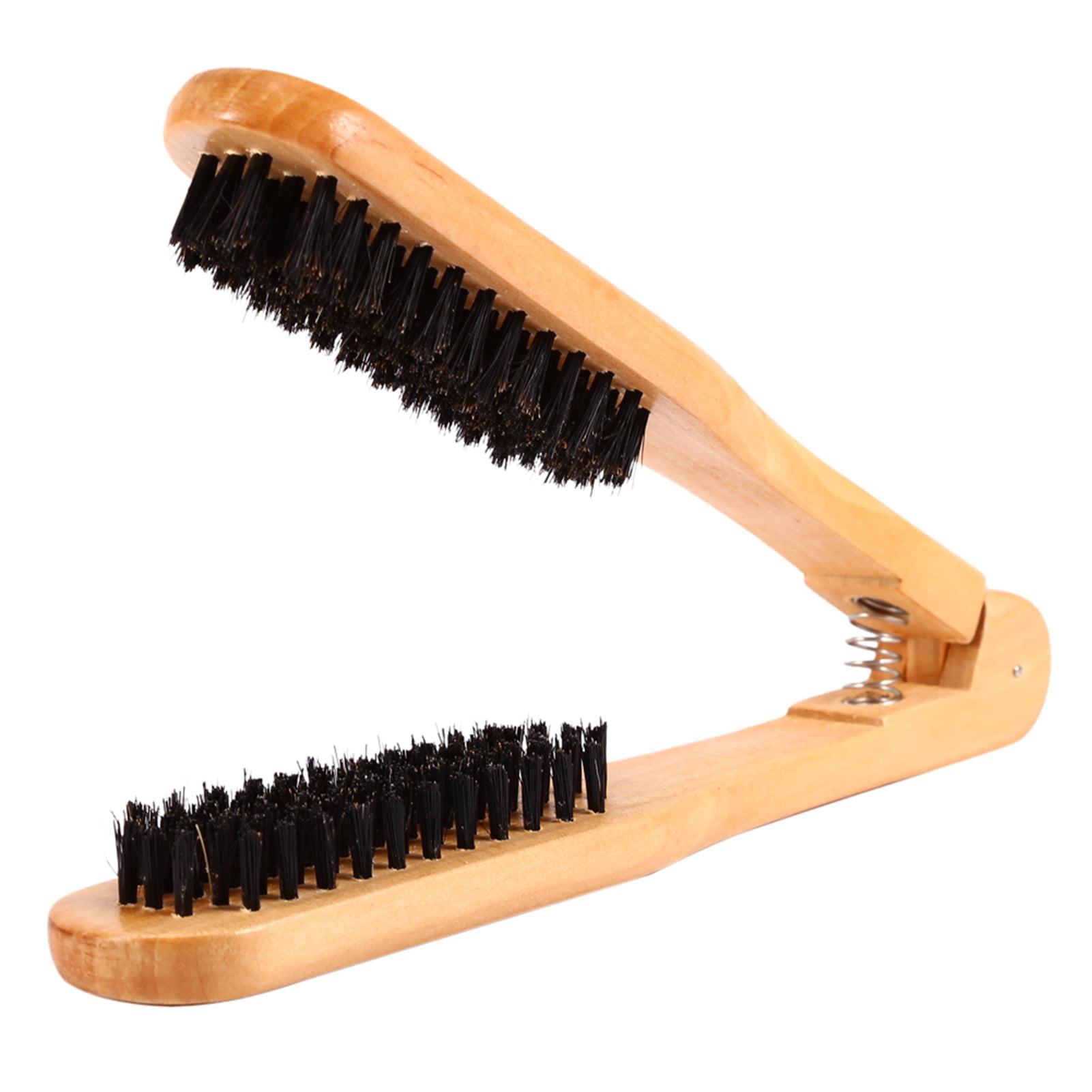 Wooden Double Brush Hair Straightening Comb for Professionals - Anti ...