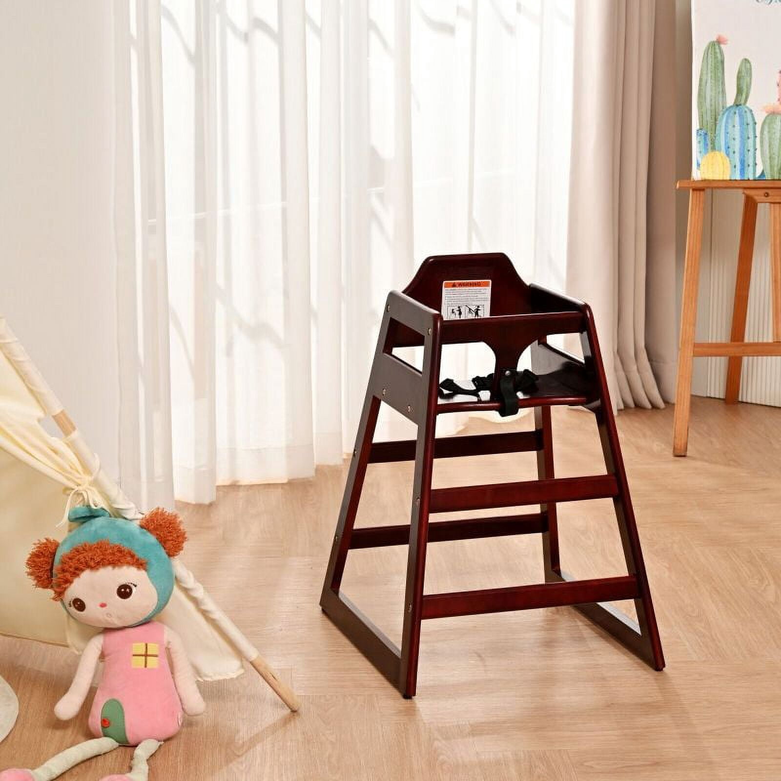 Wooden Double Solid Wood Feeding, Eat & Grow Portable High, Easy to ...