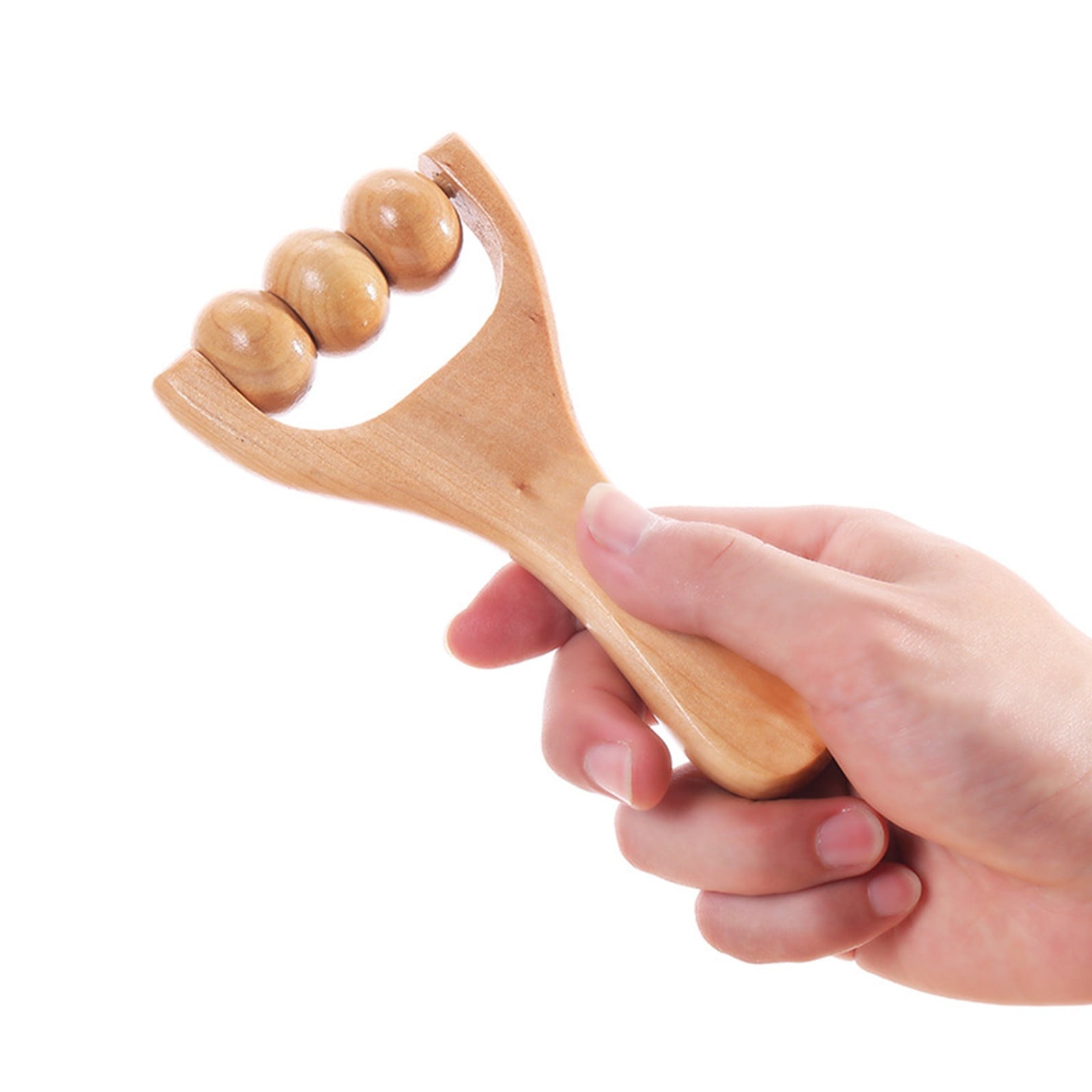 Wooden Double Triple Wheel Roller Massager for Muscle Portable Handheld ...