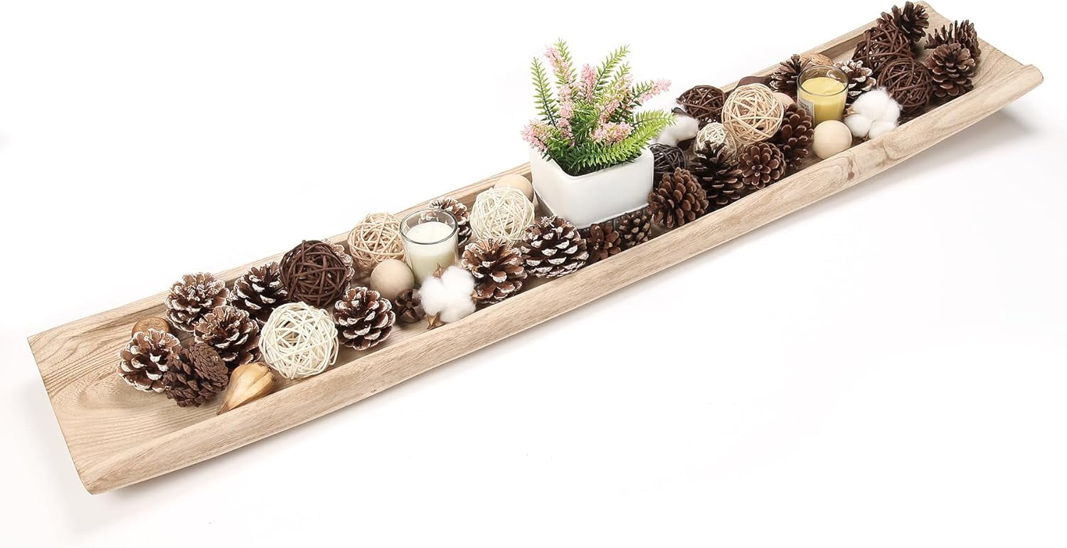 Wooden Dough Bowls, 39.5Inch Hand Carved Rustic Large Wood Dough Bowls ...