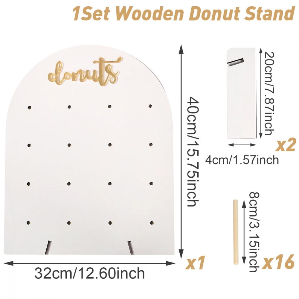 Wooden Doughnut Stand Board Donut Wall Display Stand Donut Bar Sweet ...