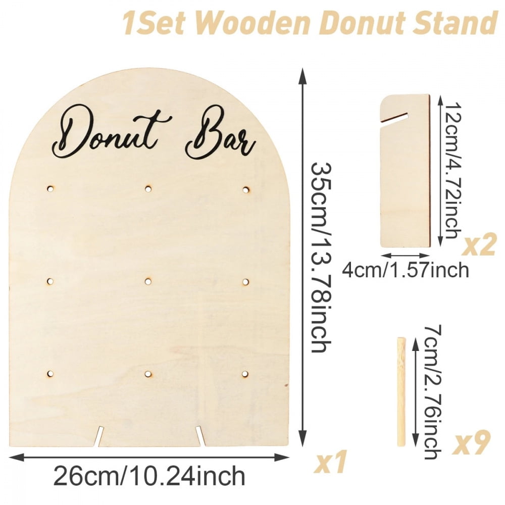 Wooden Doughnut Stand Board Donut Wall Display Stand Donut Bar Sweet ...