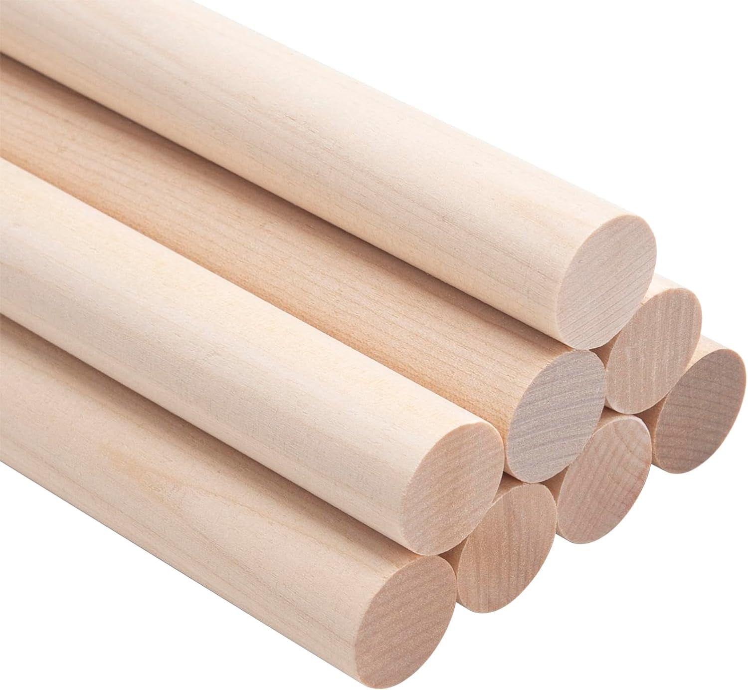 Wooden Dowel Dods Wood Dowels, 8 PCS 19mm x 30cm Round Wooden Sticks ...