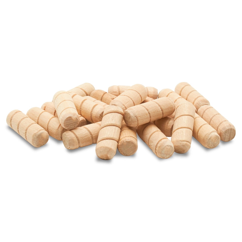 Wooden Dowel Pins 3/8 inch x 1 inch, Pack of 500 Spiral Dowel Joints ...
