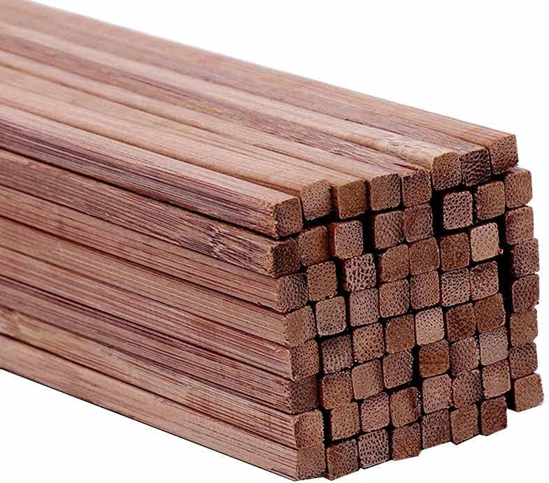 Wooden Dowel Rod - Small Hardwood Unfinished Wood Squrae Sticks for ...