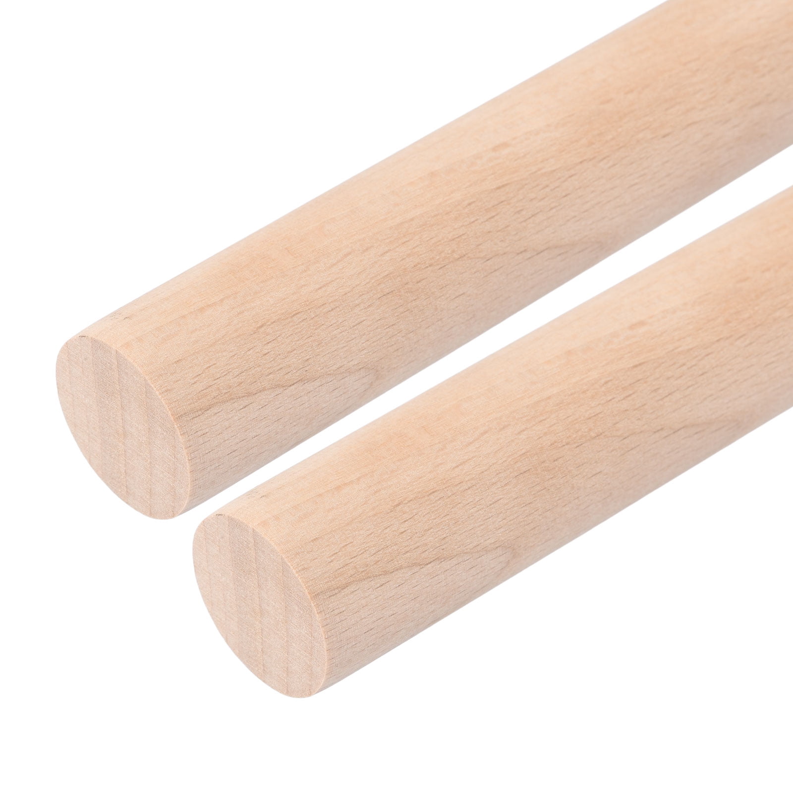 Wooden Dowel Rods,(25mm)1 x 12 Inch Round Wooden Rod for DIY,Pack of 2 ...