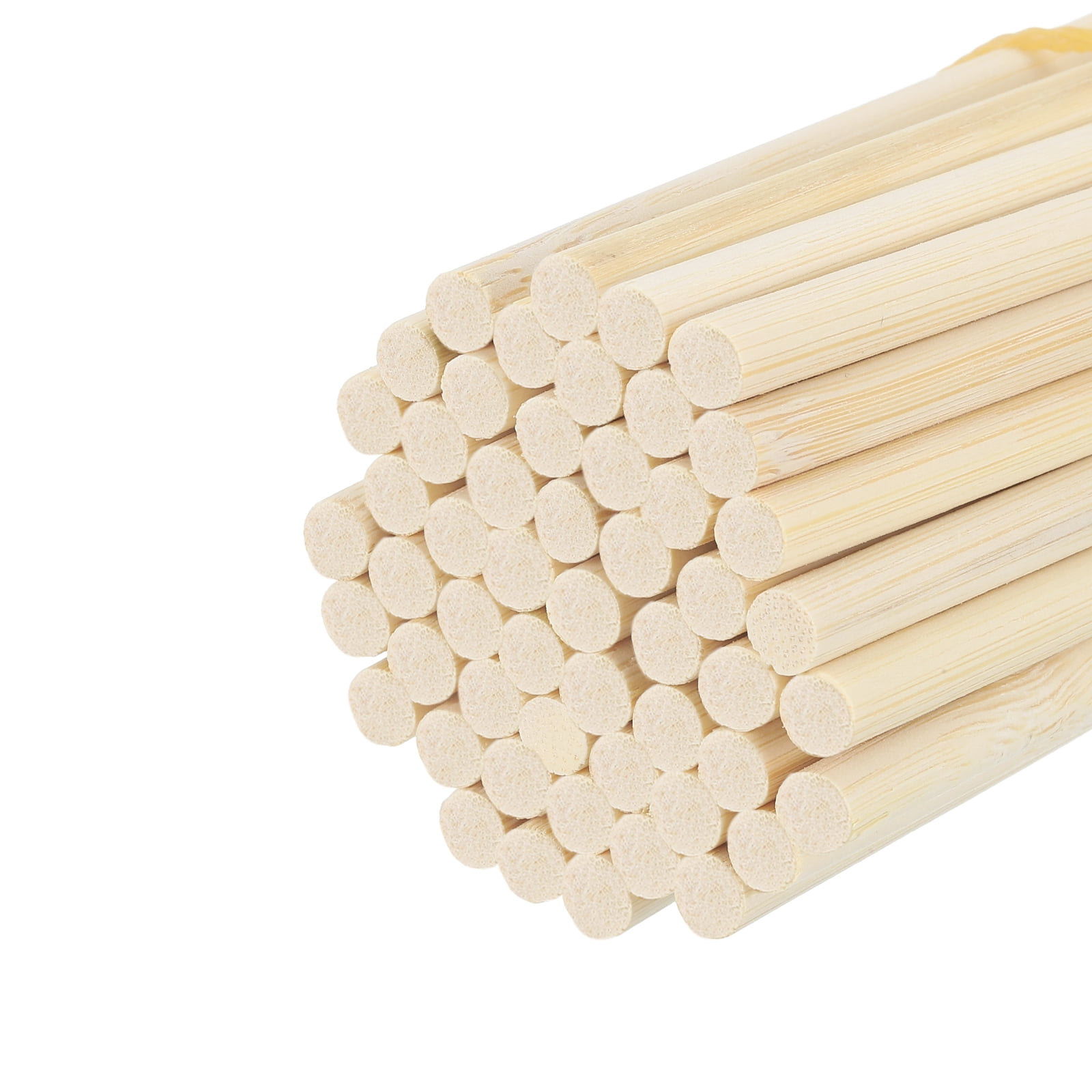 Uxcell 50 Pcs Wooden Dowel Rods Round Dowel Rod 0.24" x 16" - Walmart.com