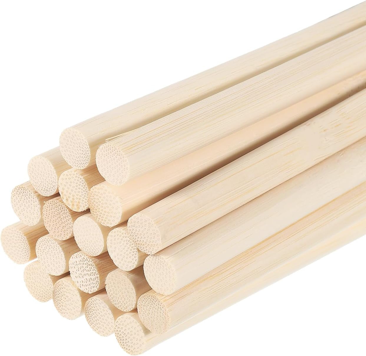 Wooden Dowel Rods,50cm/20" Round Dowel Rod Wood Sticks,10mm/0.4" Bamboo ...