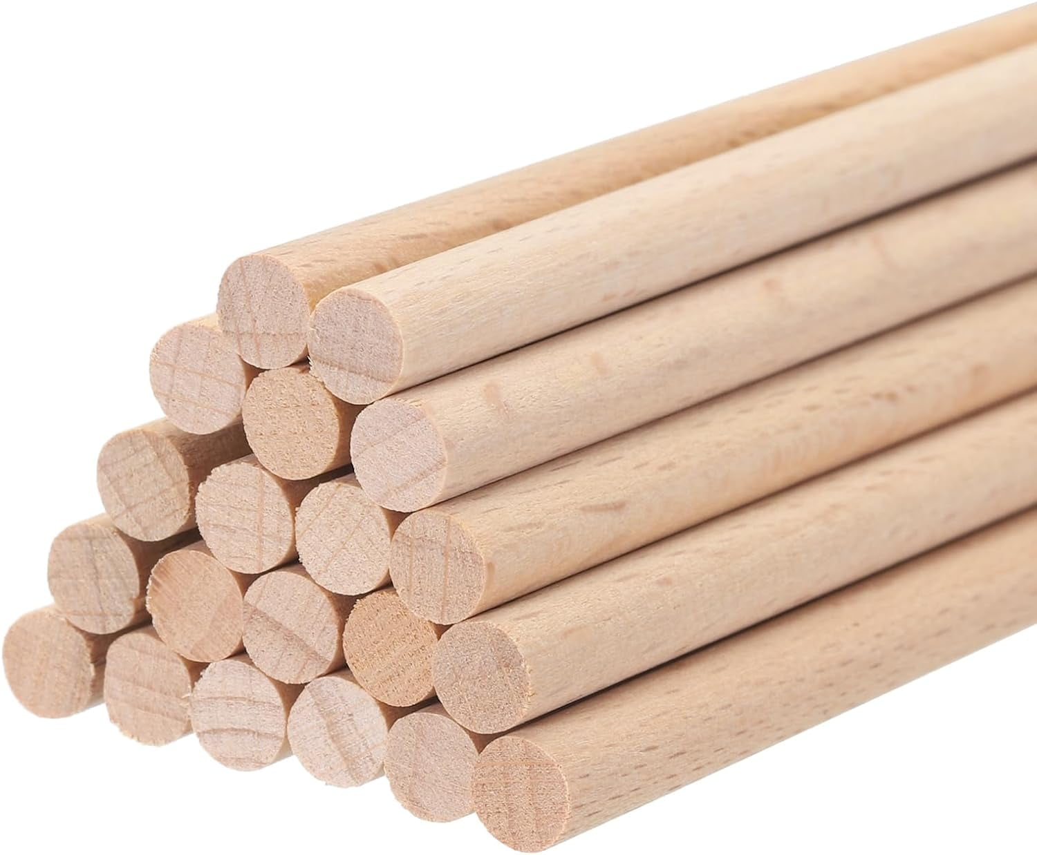 Wooden Dowel Rods Wood Sticks, 12"x0.24" Round Wooden Dowels Rod for ...