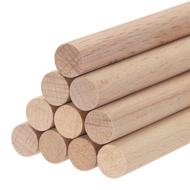 Wooden Dowel Rods Wood Sticks, 4"x0.31" Round Wooden Dowels Rod for DIY ...