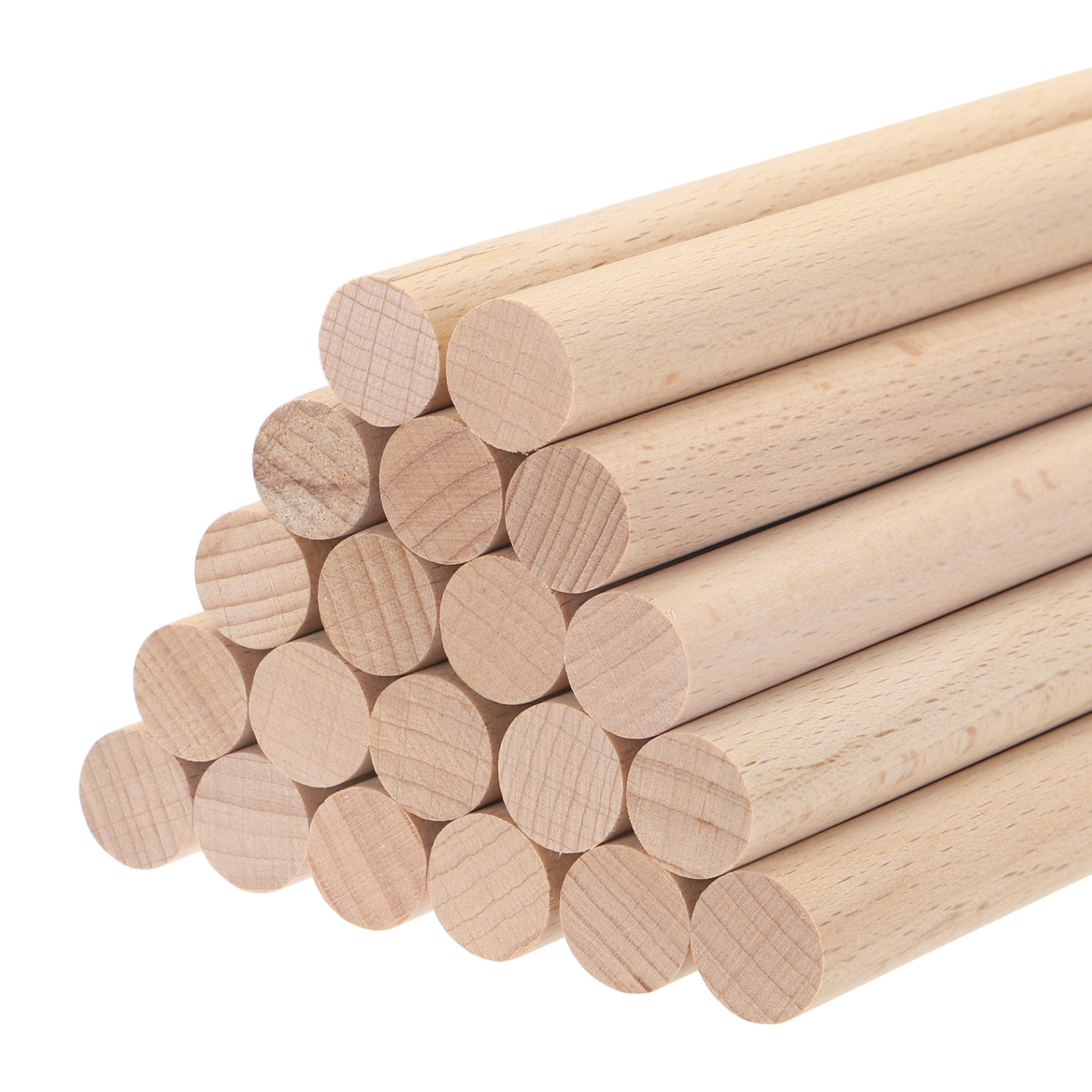 Wooden Dowel Rods Wood Sticks, 12"x0.59" Round Wooden Dowels Rod for ...