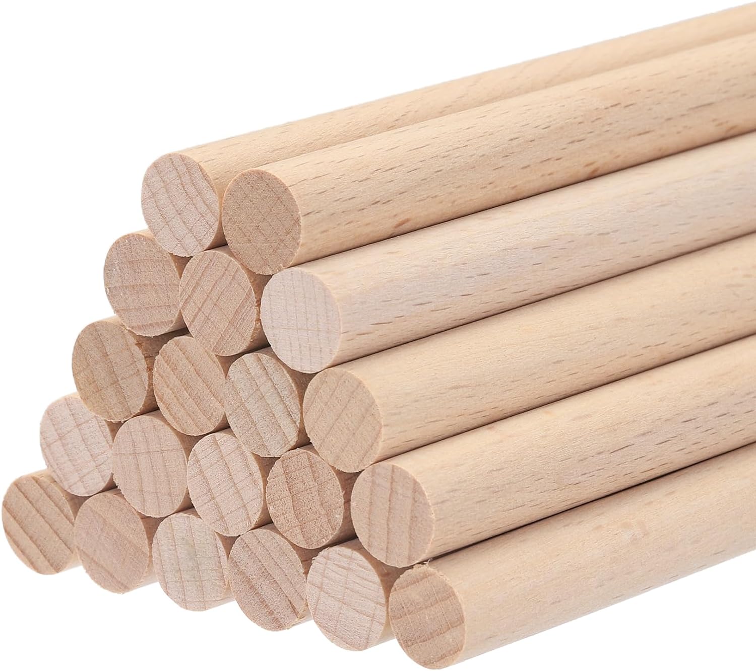 Wooden Dowel Rods Wood Sticks, 15cmx1cm Round Wooden Dowels Rod for DIY ...