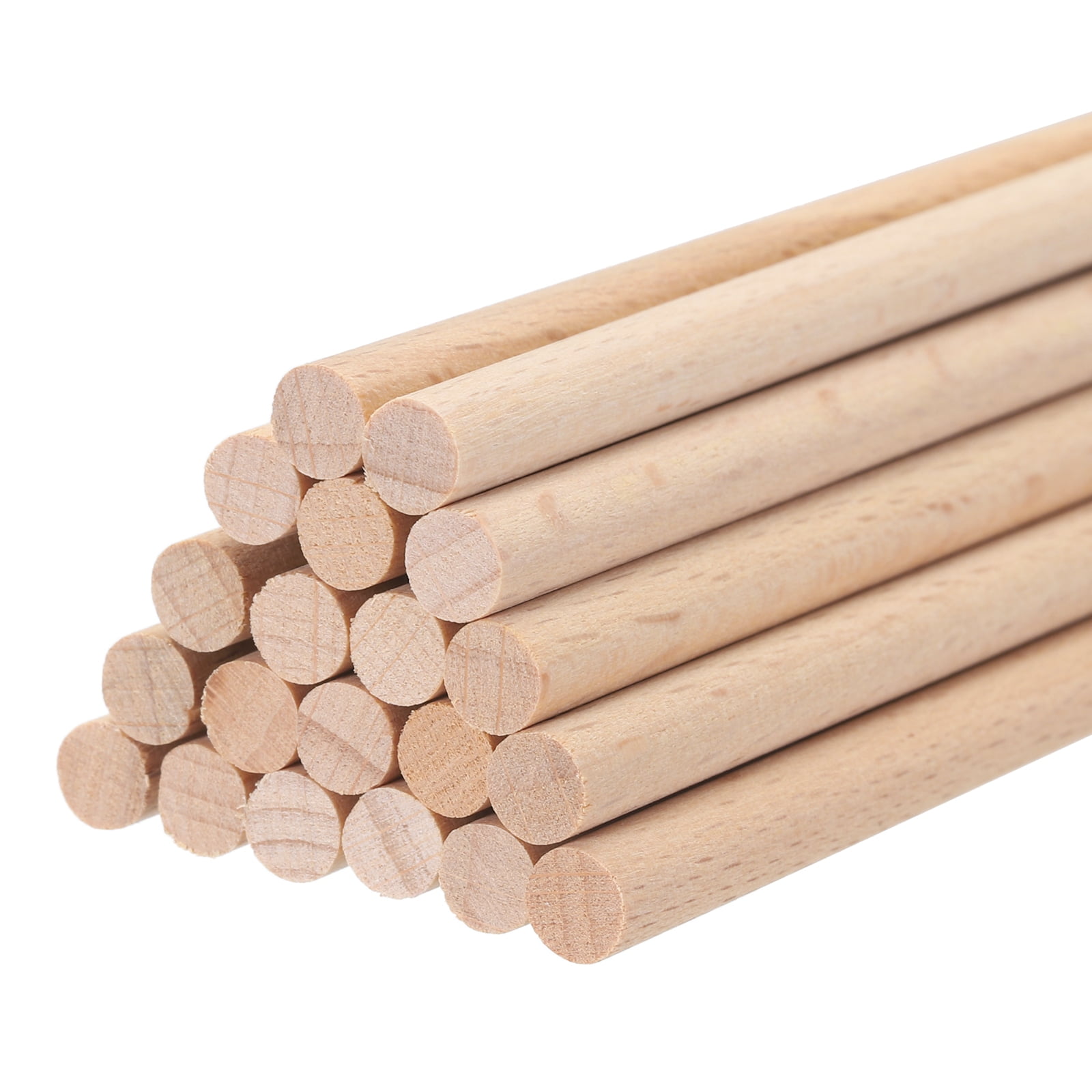 Uxcell Wooden Dowel Rods Wood Sticks Round Wooden Dowels Rod for DIY ...