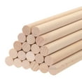 Wooden Dowel Rods Wood Sticks, 4"x0.47" Round Wooden Dowels Rod for DIY ...