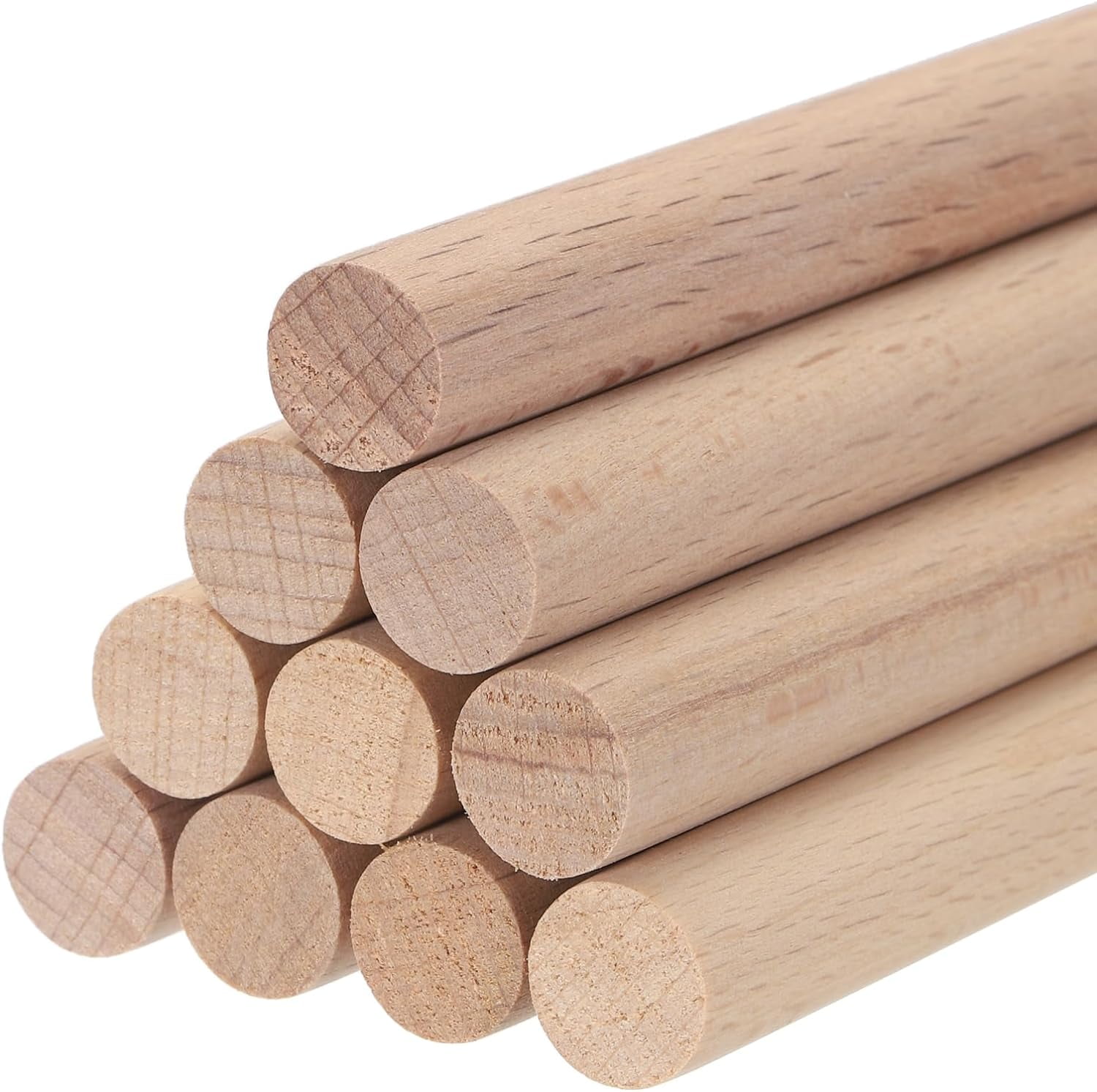 Wooden Dowel Rods Wood Sticks, 45cmx1.2cm Round Wooden Dowels Rod for ...