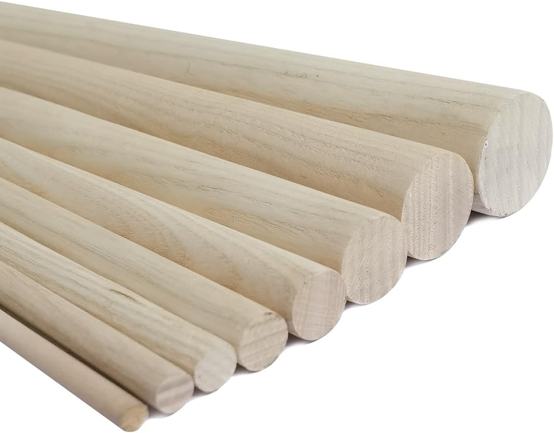 Wooden Dowel Rods for Crafting and Macrame Precut Wooden Crafts Sticks ...