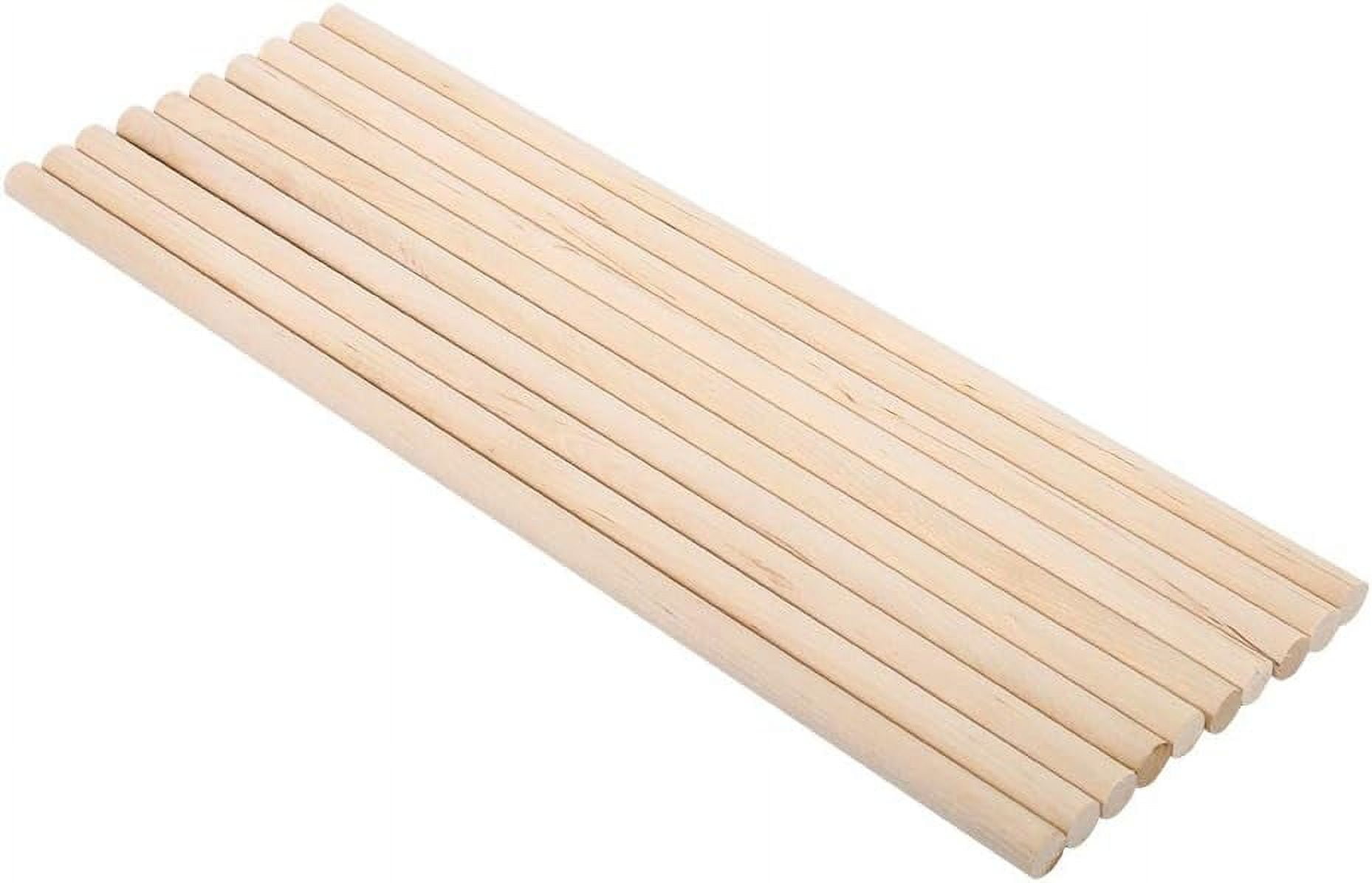Wood Sticks, 10pcs 30cm Long DIY Wooden Arts Craft Sticks Dowels Pole ...