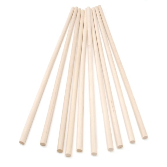 Wooden Dowels: 1/4 x 12 inch Unfinished Wood Rods - Walmart.com
