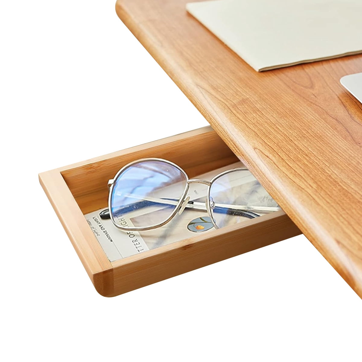 Wooden Drawers Under The Table, Self-Adhesive Hidden Drawer Organizer ...