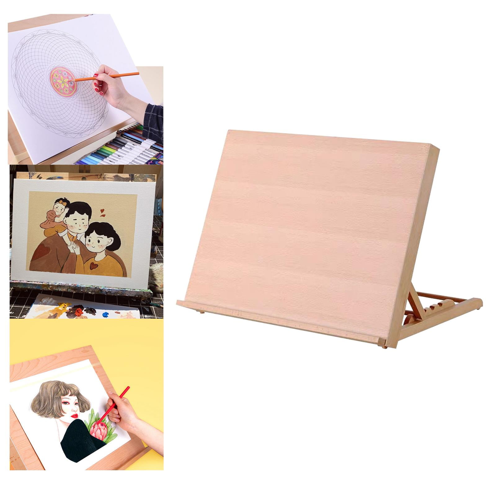Wooden Drawing Board Sketch Pad Tabletop Table Easel for Paint Lover ...