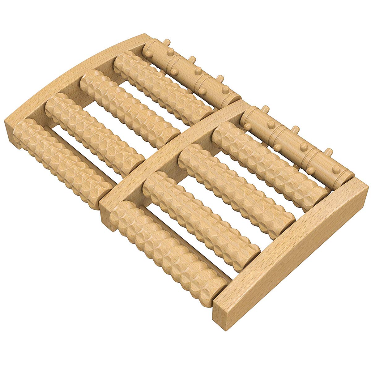 Wooden Dual Foot Massager, 5 Rows Design, Pain Relieve Plantar ...