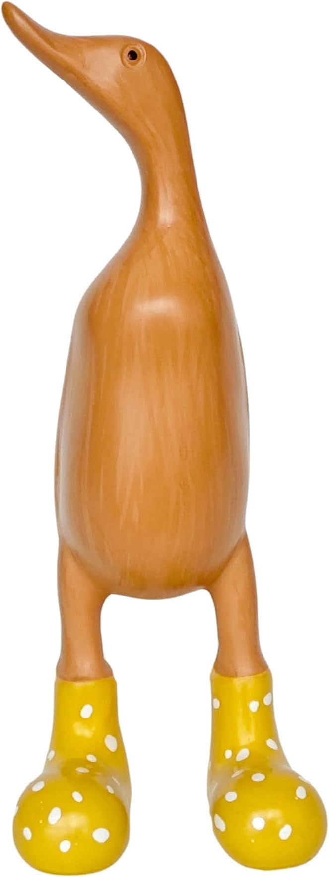 Wooden Duck Statue with Spotted Wellies Yard Decorations Duck Statue ...