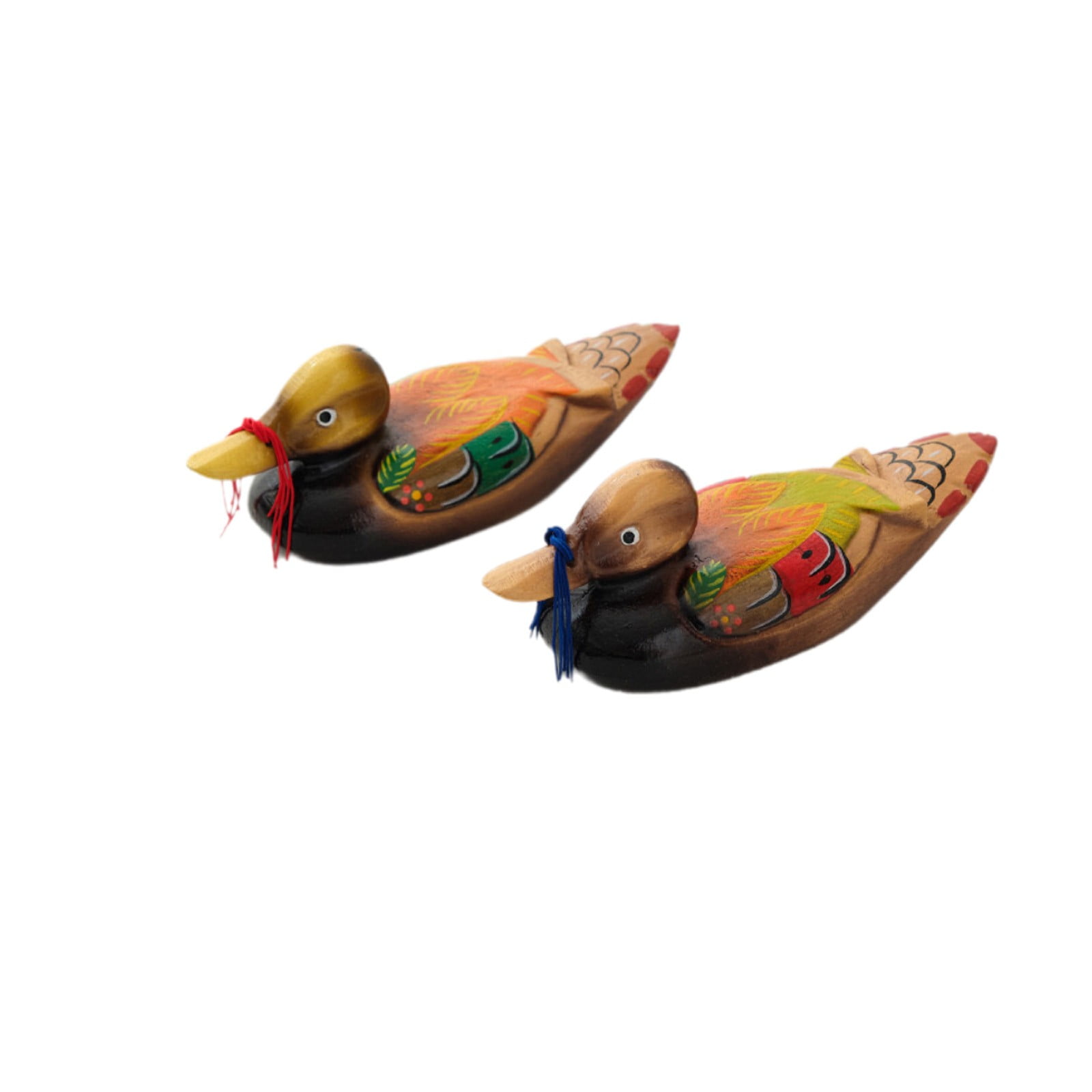 Wooden Ducks Statue Wood Mandarin Duck Statue Chinese Mandarin Yuan ...