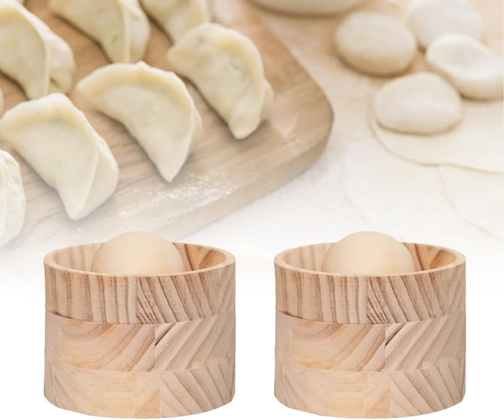 Wooden Dumpling Press Tool, Dumpling Wrappers Press Dough Presser ...