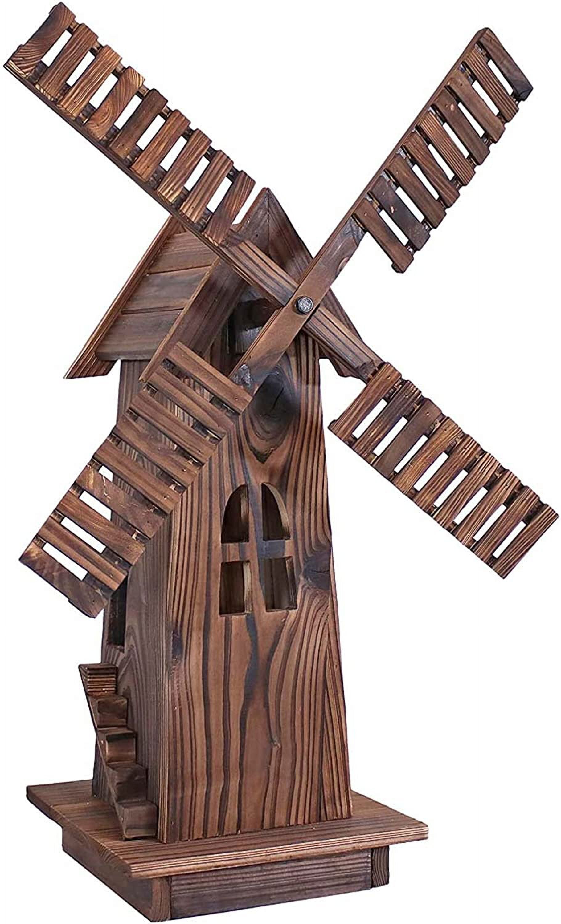 Wooden Dutch Windmill Yard Decorations Outdoor | Classic Old-Fashioned ...