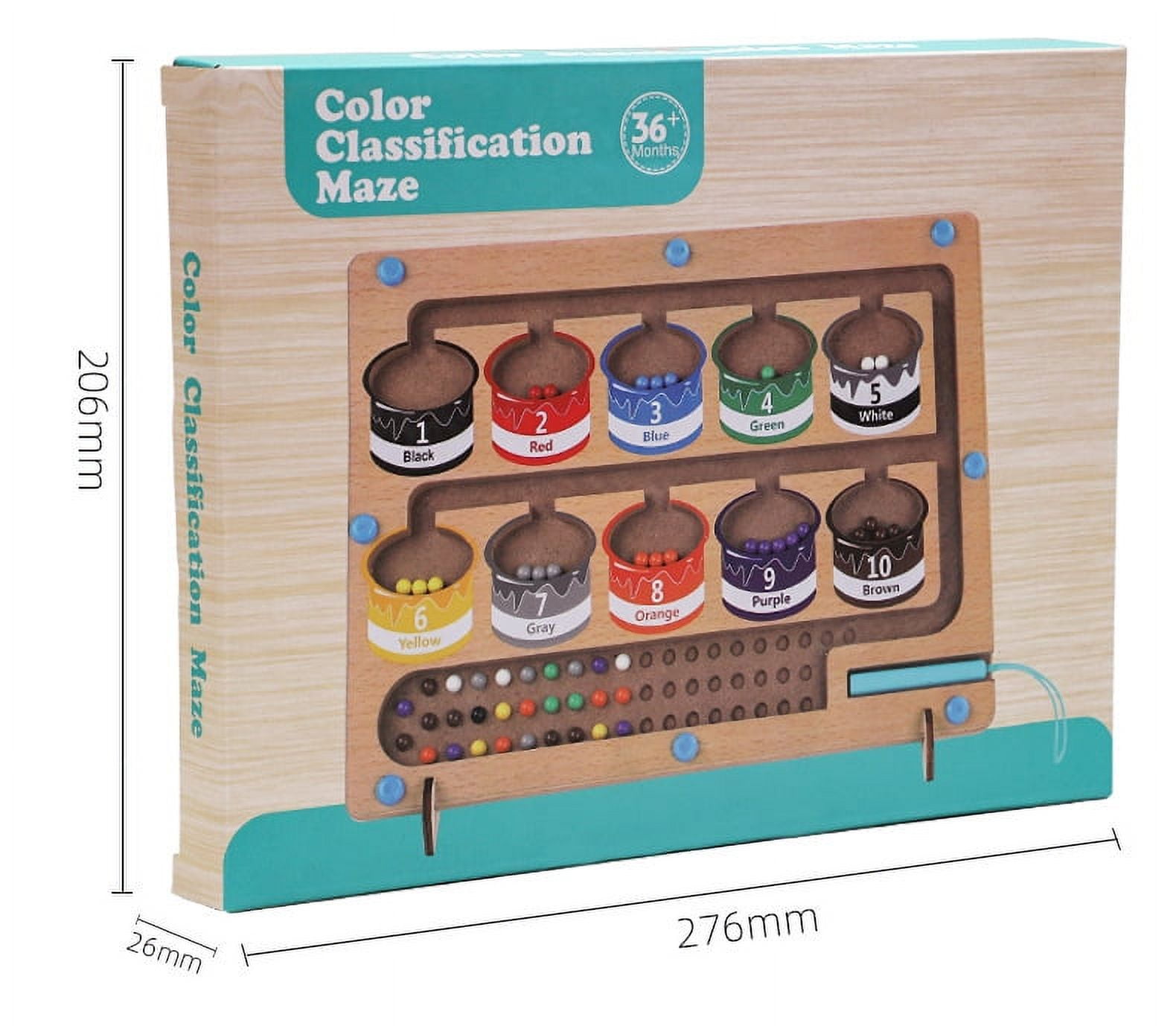 Wooden Early Education children's magnetic color classification ...