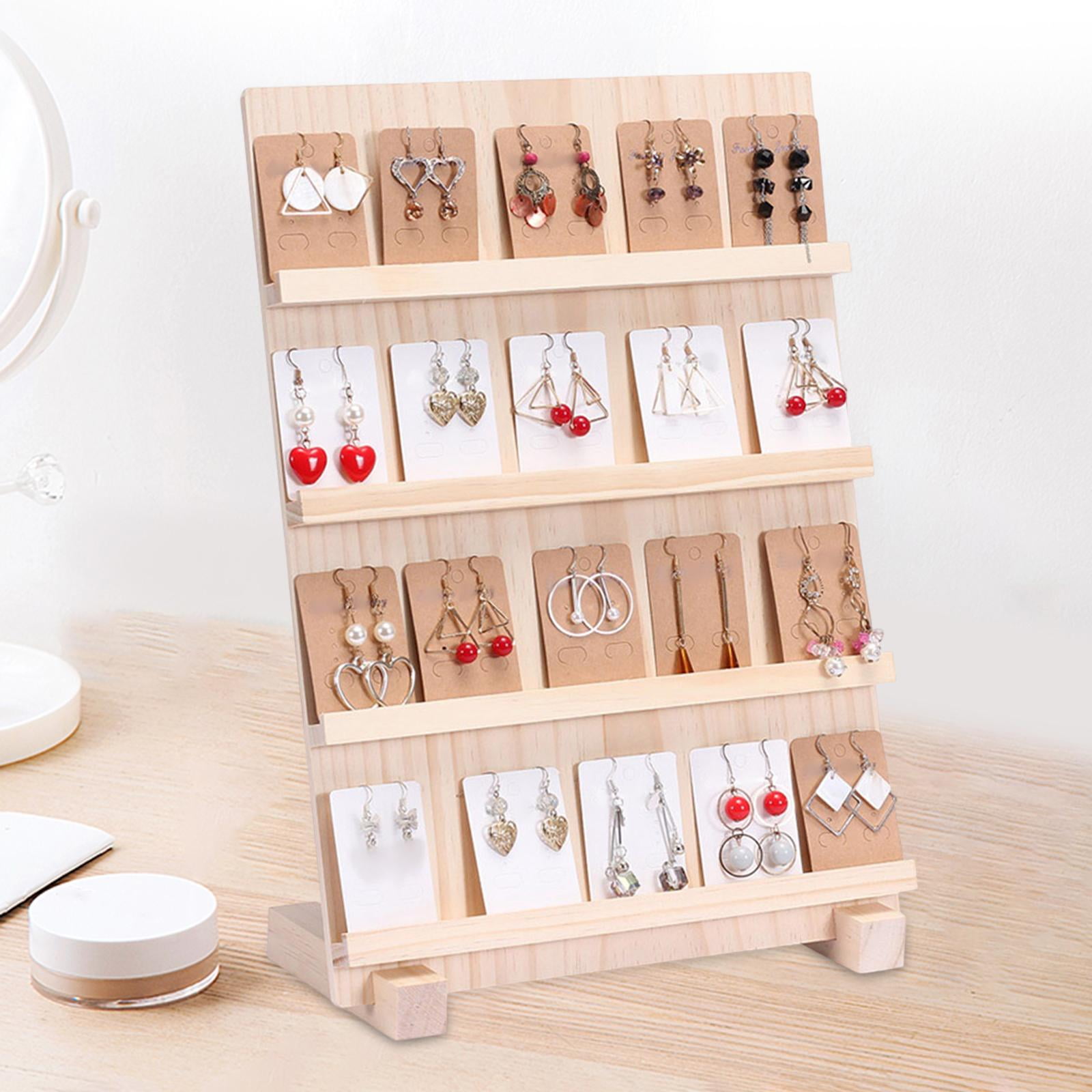 Wooden Earring Display Stand Jewelry Towel Cards Display Stand for ...