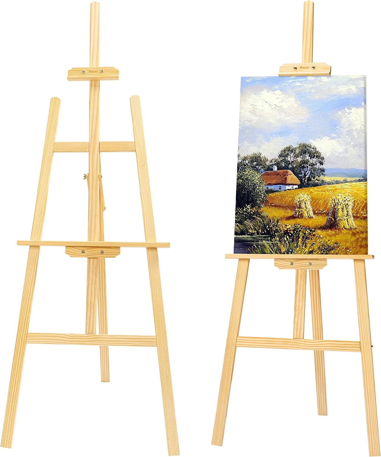 Wooden Easel Stand for Painting, 45" Adjustable Height Folding Art ...