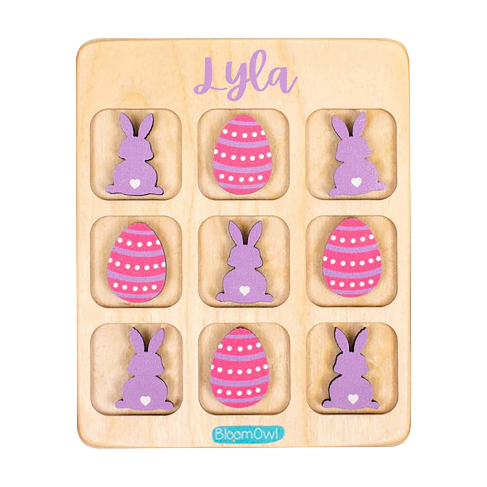 “Wooden Easter Tac Toe Game – Classic Family Fun With Easter Themed ...