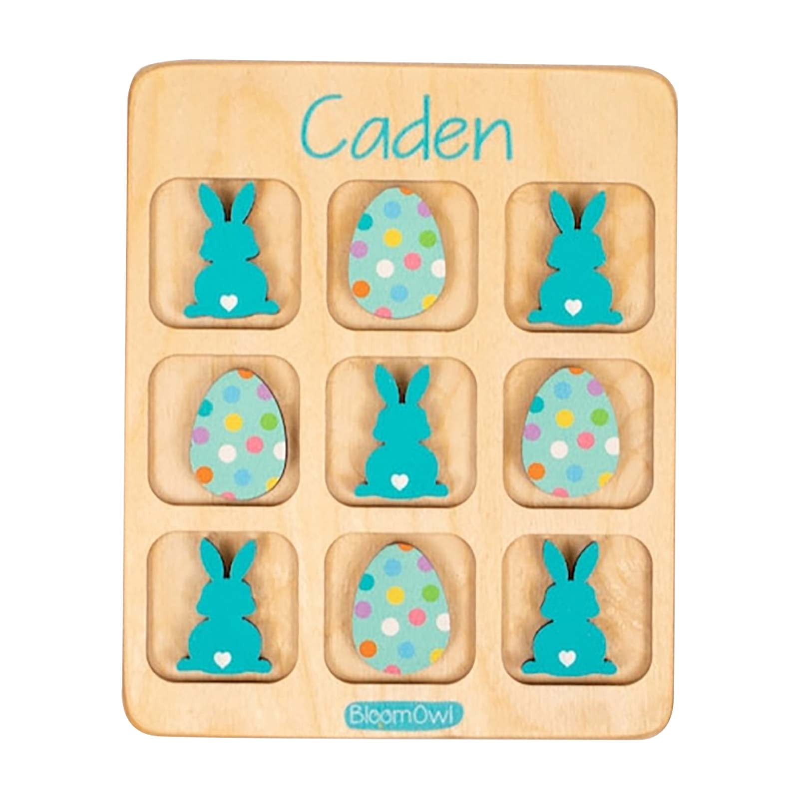 “Wooden Easter Tac Toe Game – Classic Family Fun With Easter Themed ...