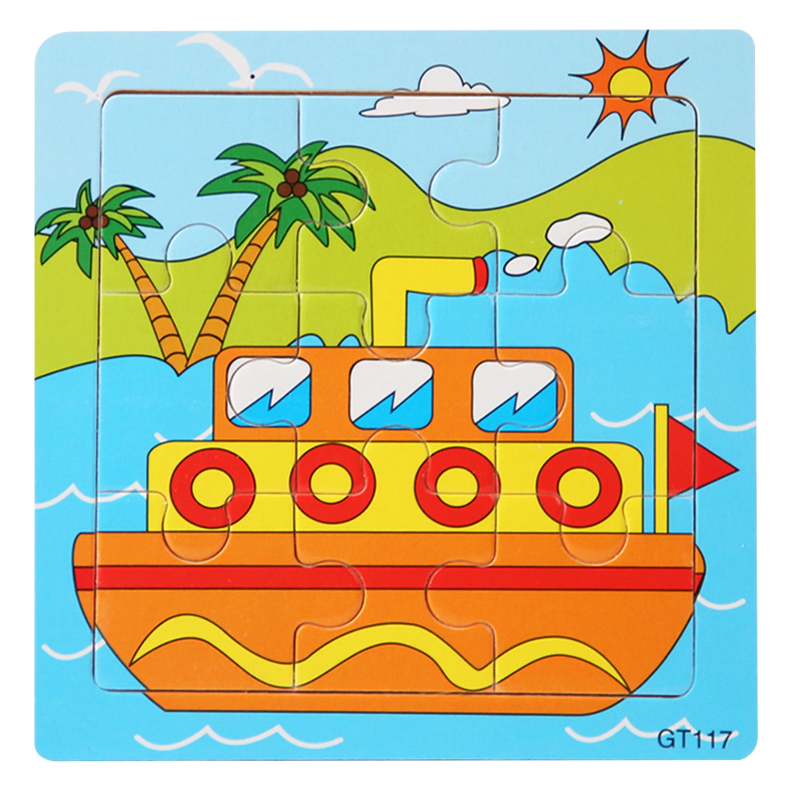 Wooden Educational Puzzle for Kids - Brain Development, Hand-Eye ...