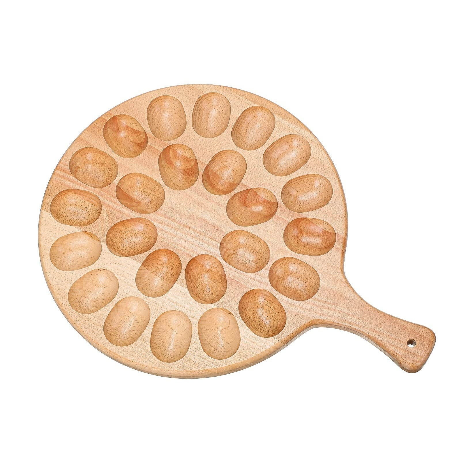 Wooden Egg Tray Creative Kitchen Tabletop Divided Egg Storage Tray Grid ...