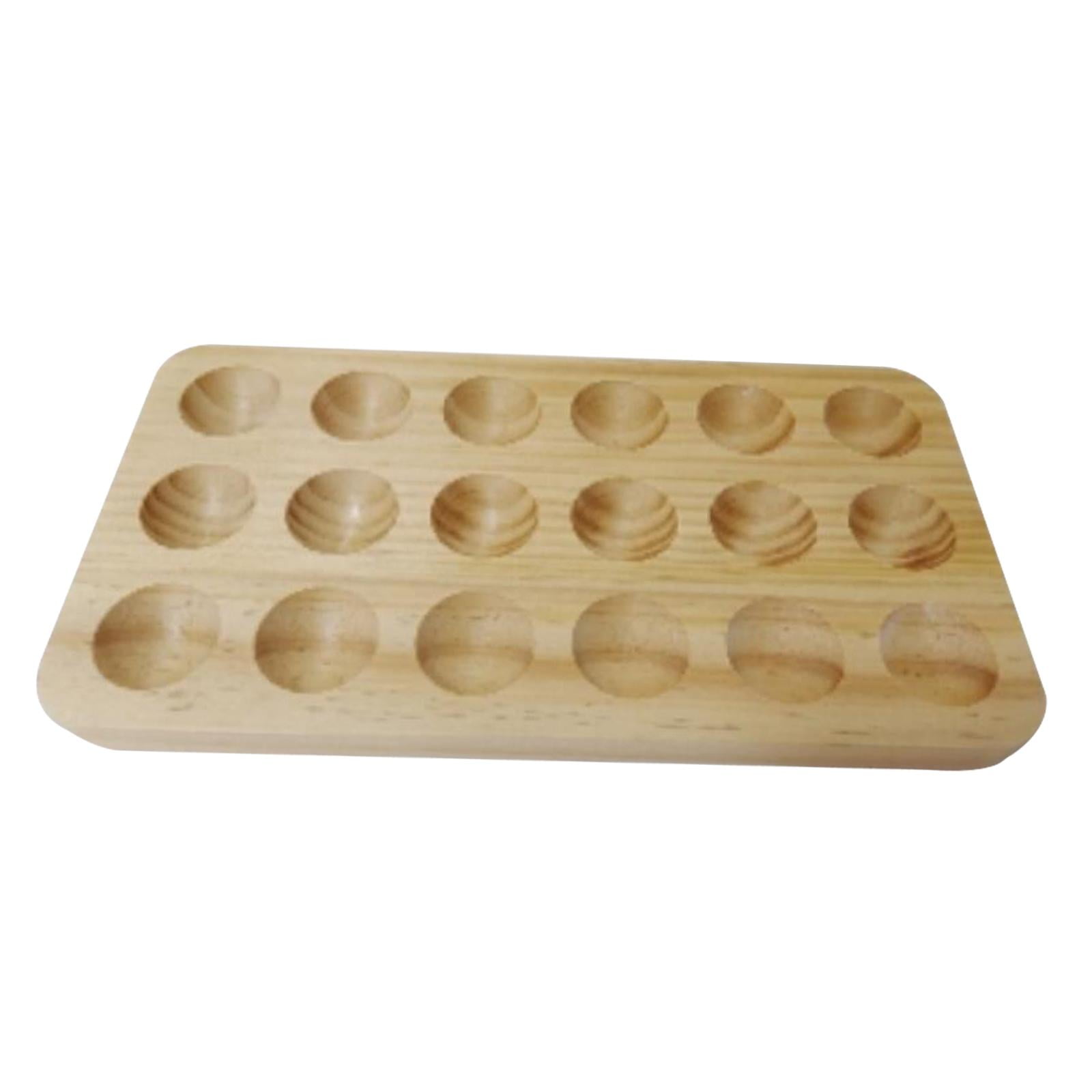 Wooden Egg Tray Egg Containers Reusable, 18 Holes ,Large Capacity Egg ...