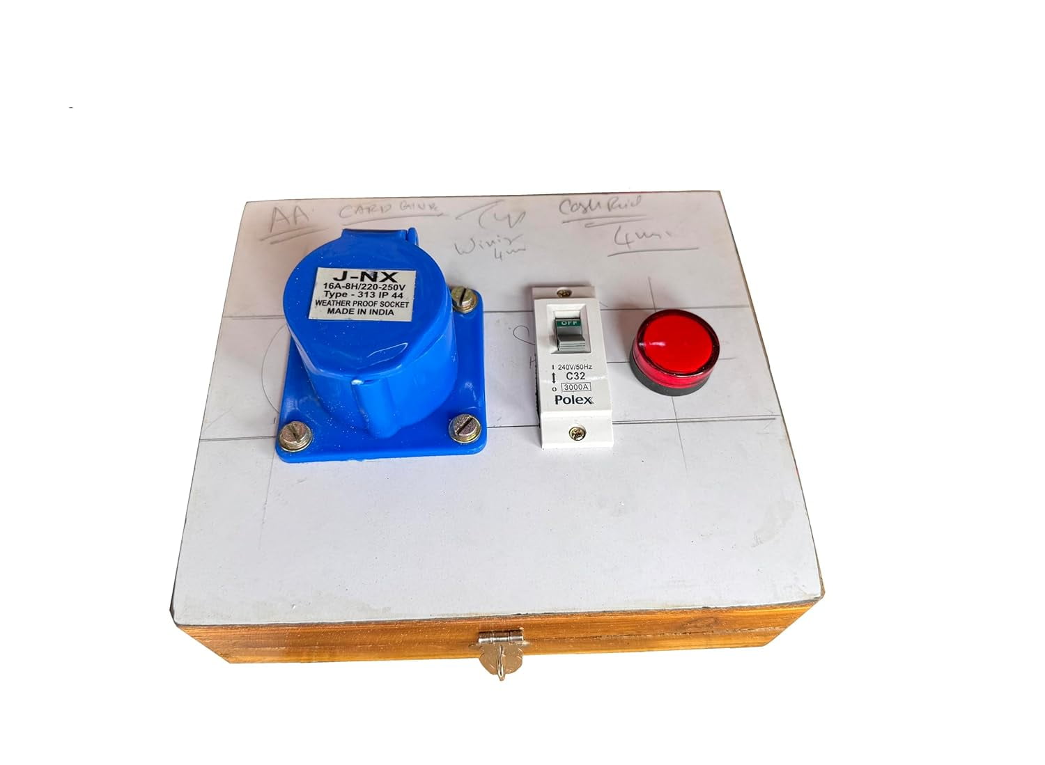 Wooden Electrical Extension Board with Industrial Socket MCB and ...